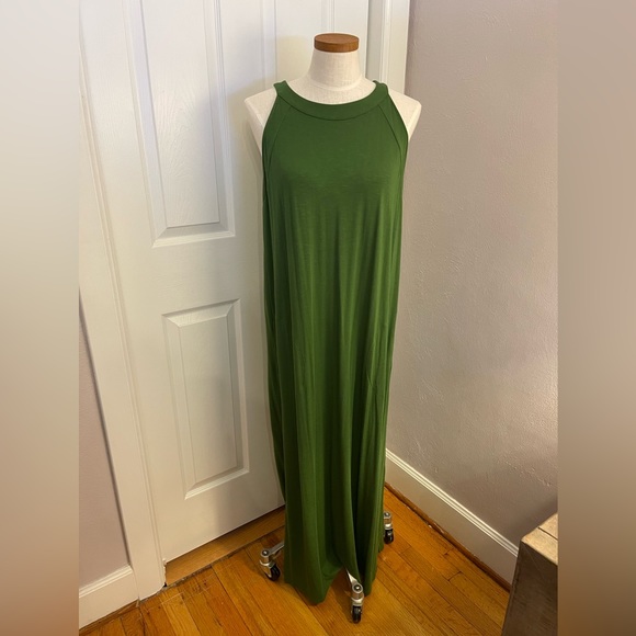 J. Jill | Dresses | Jjill Green Sleeveless Rayon Maxi Dress Large ...